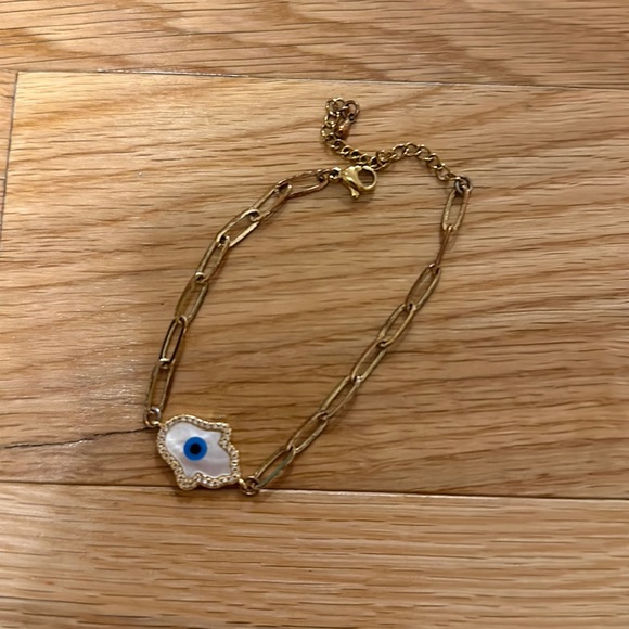 Jewelry | Hamsa Evil Eye Hand Chain Bracelet | Poshmark